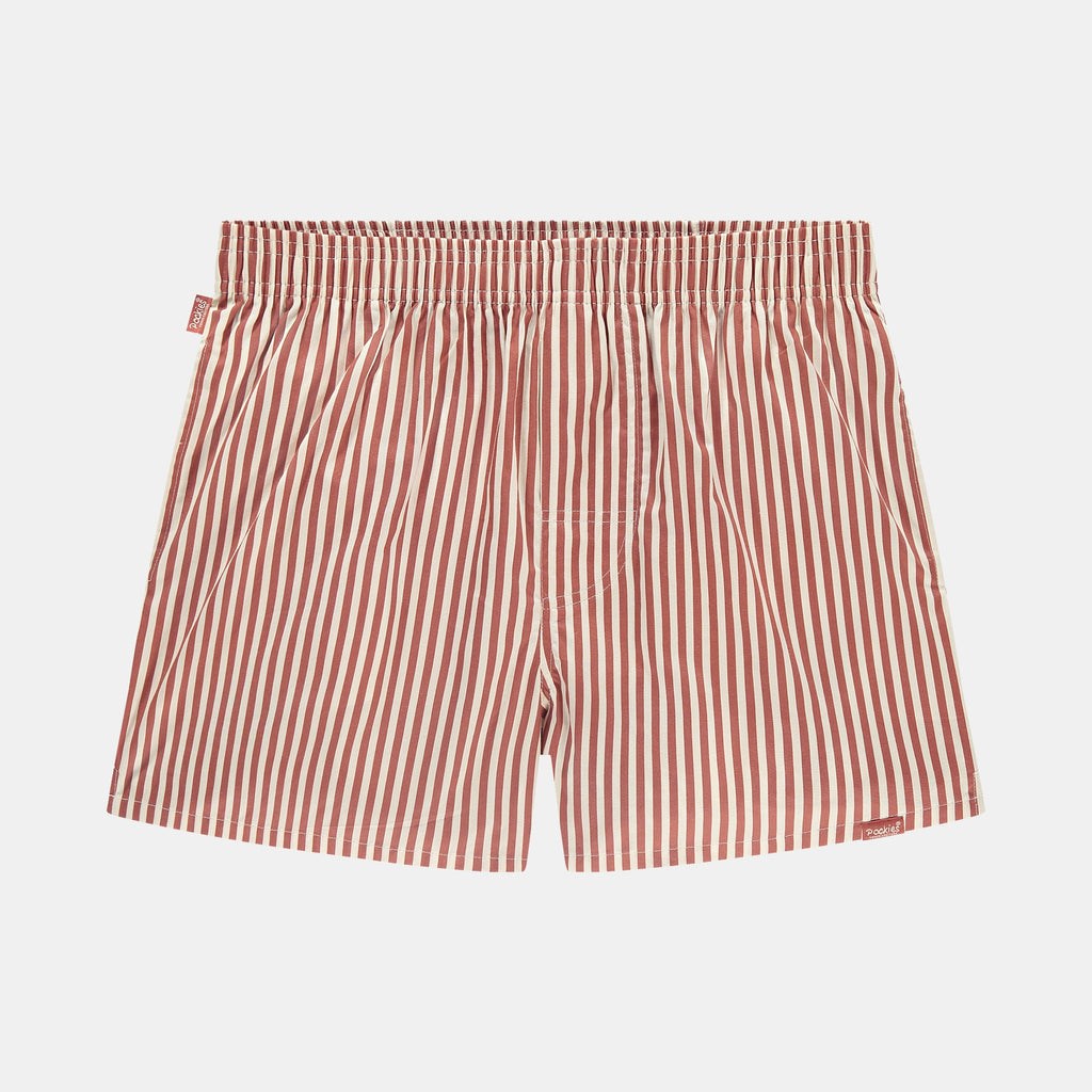 Pockies© - Pocketless Terracotta Striped Boxershorts