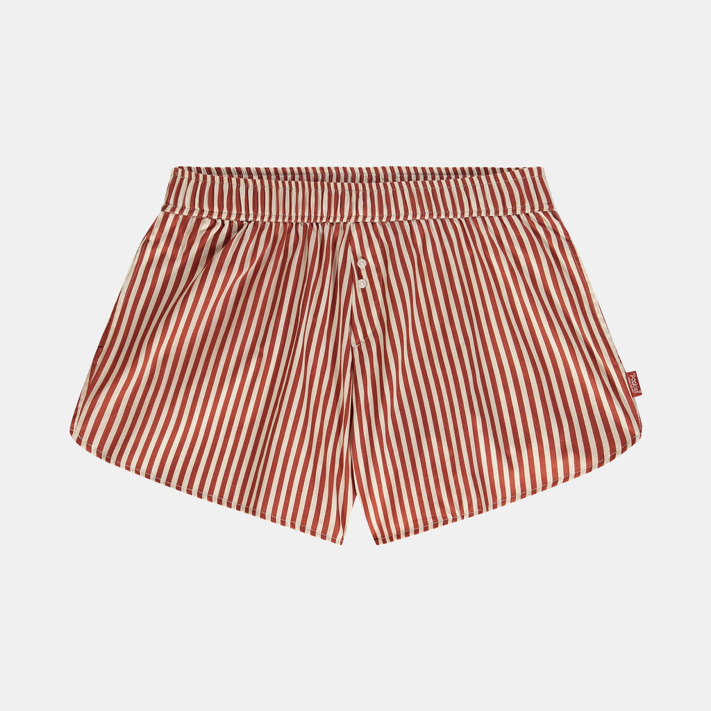 Pockies© - Lady Terracotta Striped Pyjama Shorts
